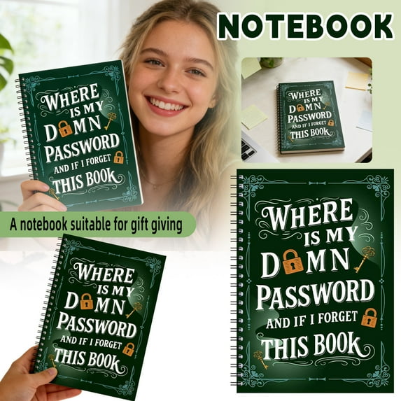 Creative Spiral Notebook Password Lock Journal Multi-Functional Diary ...