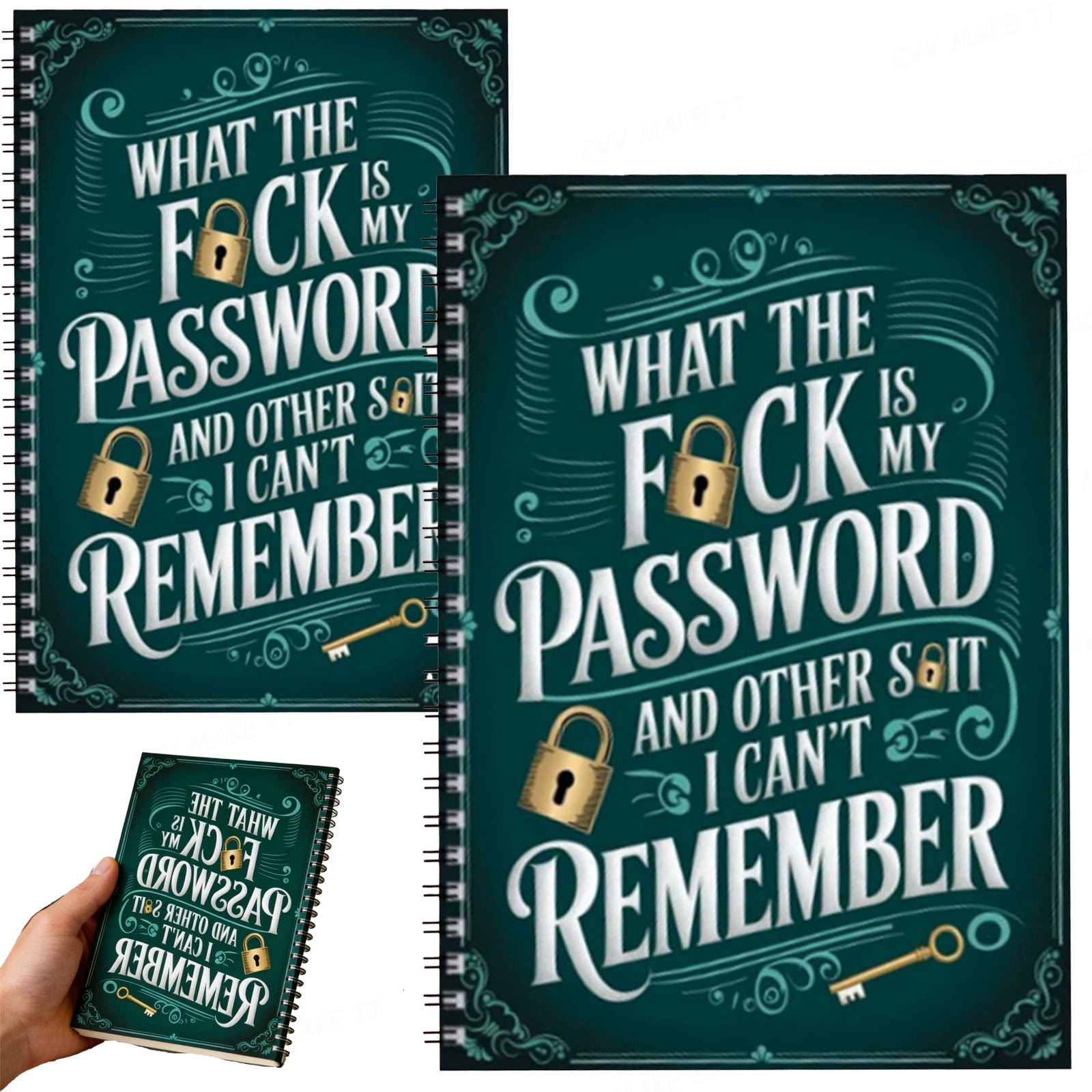 Creative Spiral Notebook - Password Lock Journal, Multi-Functional ...
