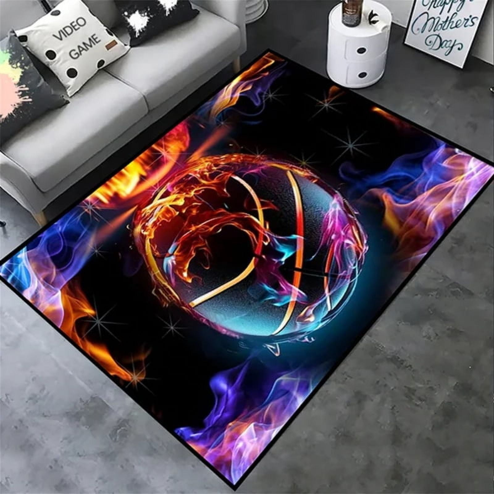 Creative Sports Area Rug for Living Room Personalized Healthy Exercise ...