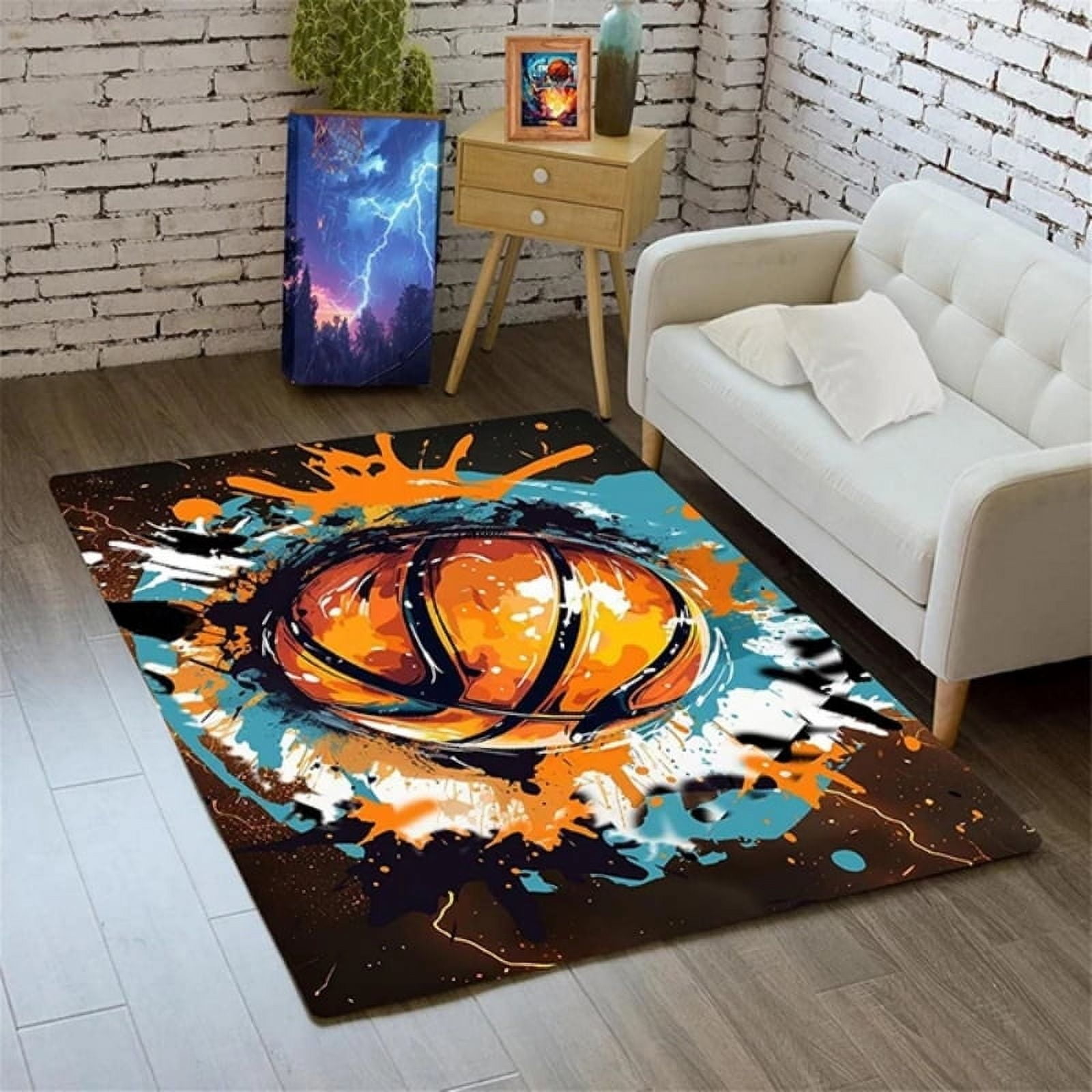 Creative Sports Area Rug for Living Room Personalized Healthy Exercise ...