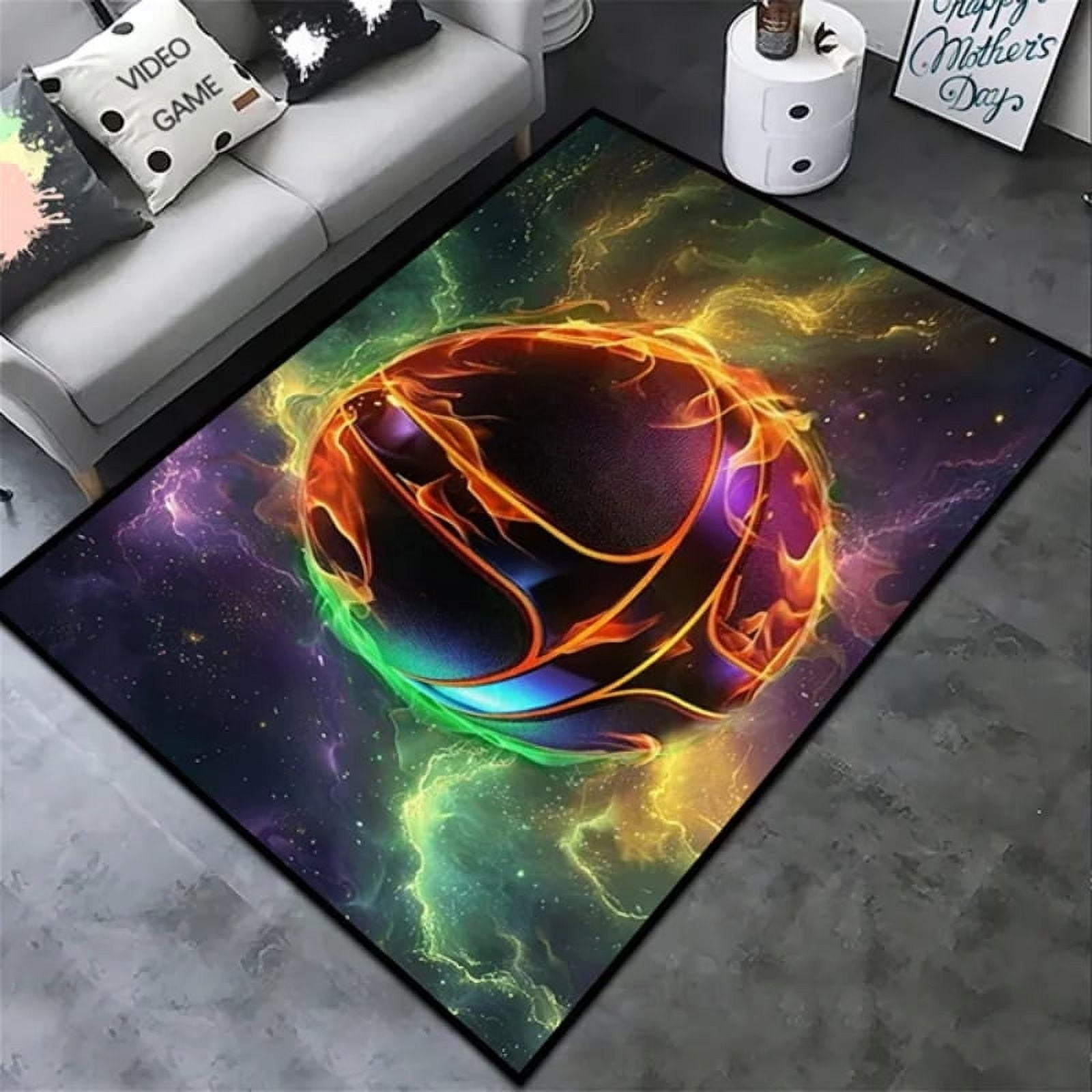 Creative Sports Area Rug for Living Room Personalized Healthy Exercise ...