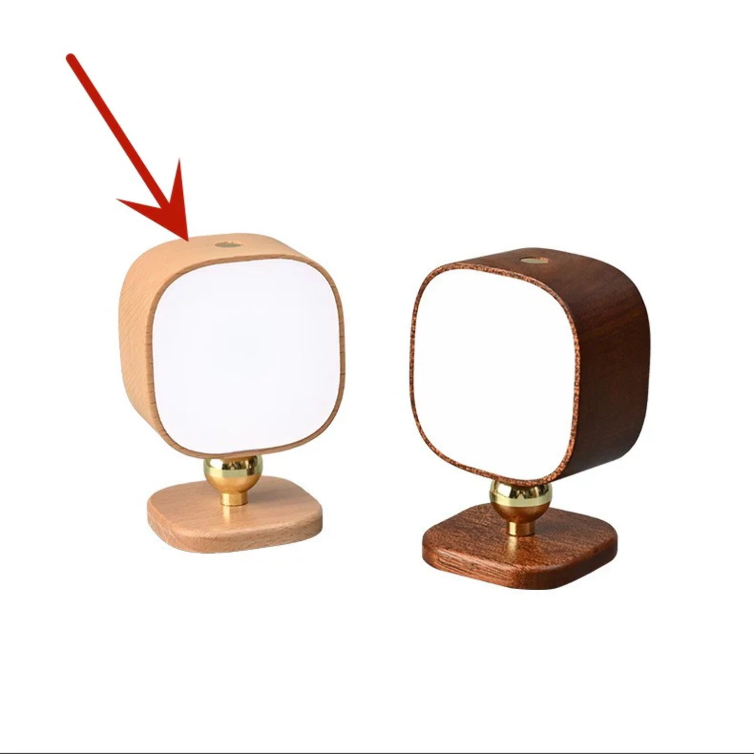 Creative Square Solid Wood Small Night Lamp - Walmart.com