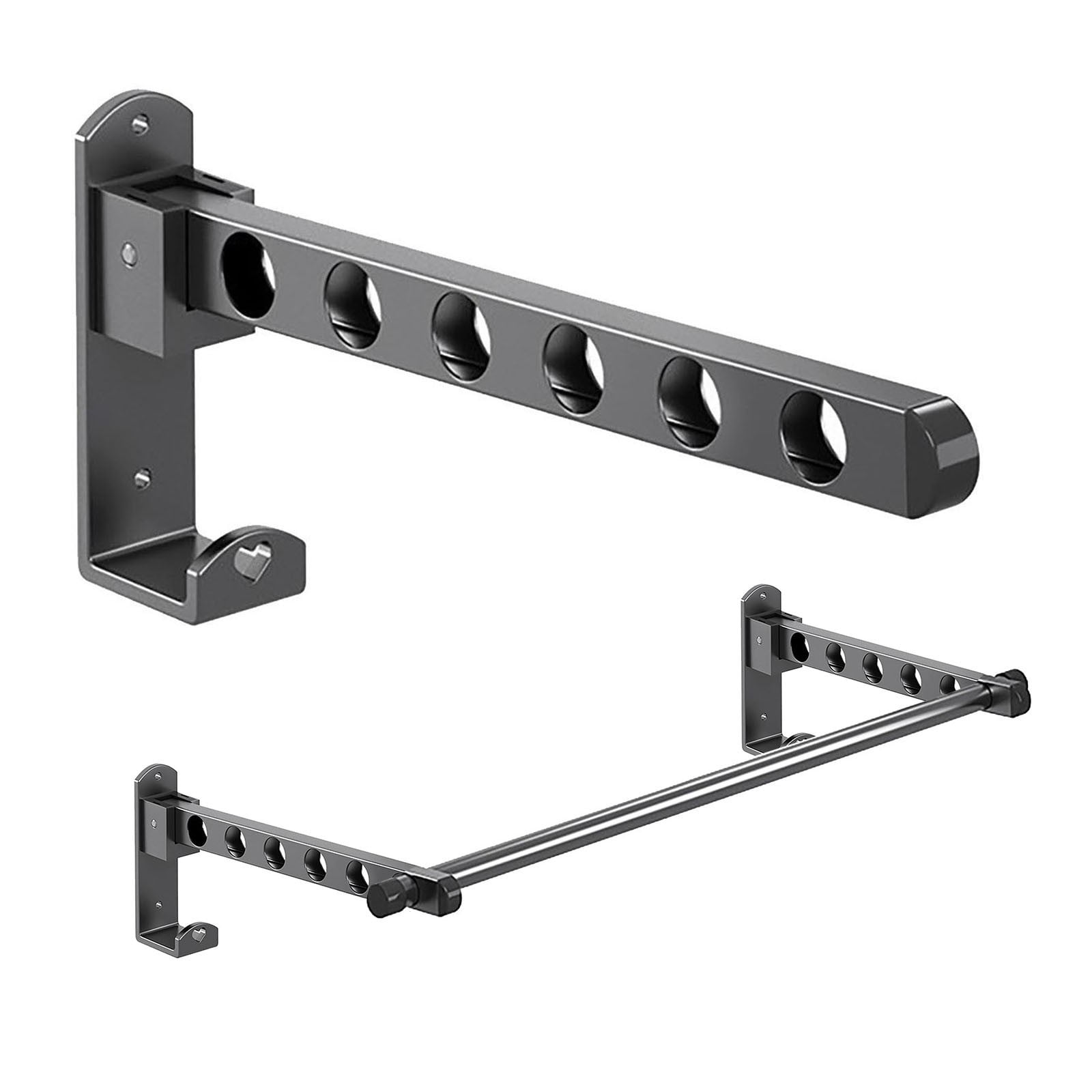 Creative Stacked Clothes Hanger Wall Mounted Wall Without Punching ...