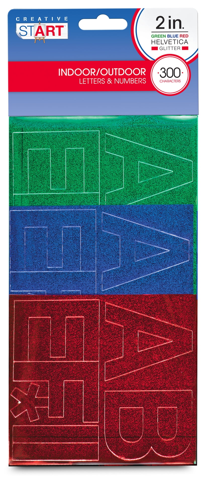 Creative Start Self-Adheisve Letters and Numbers, Red, Blue and Green ...