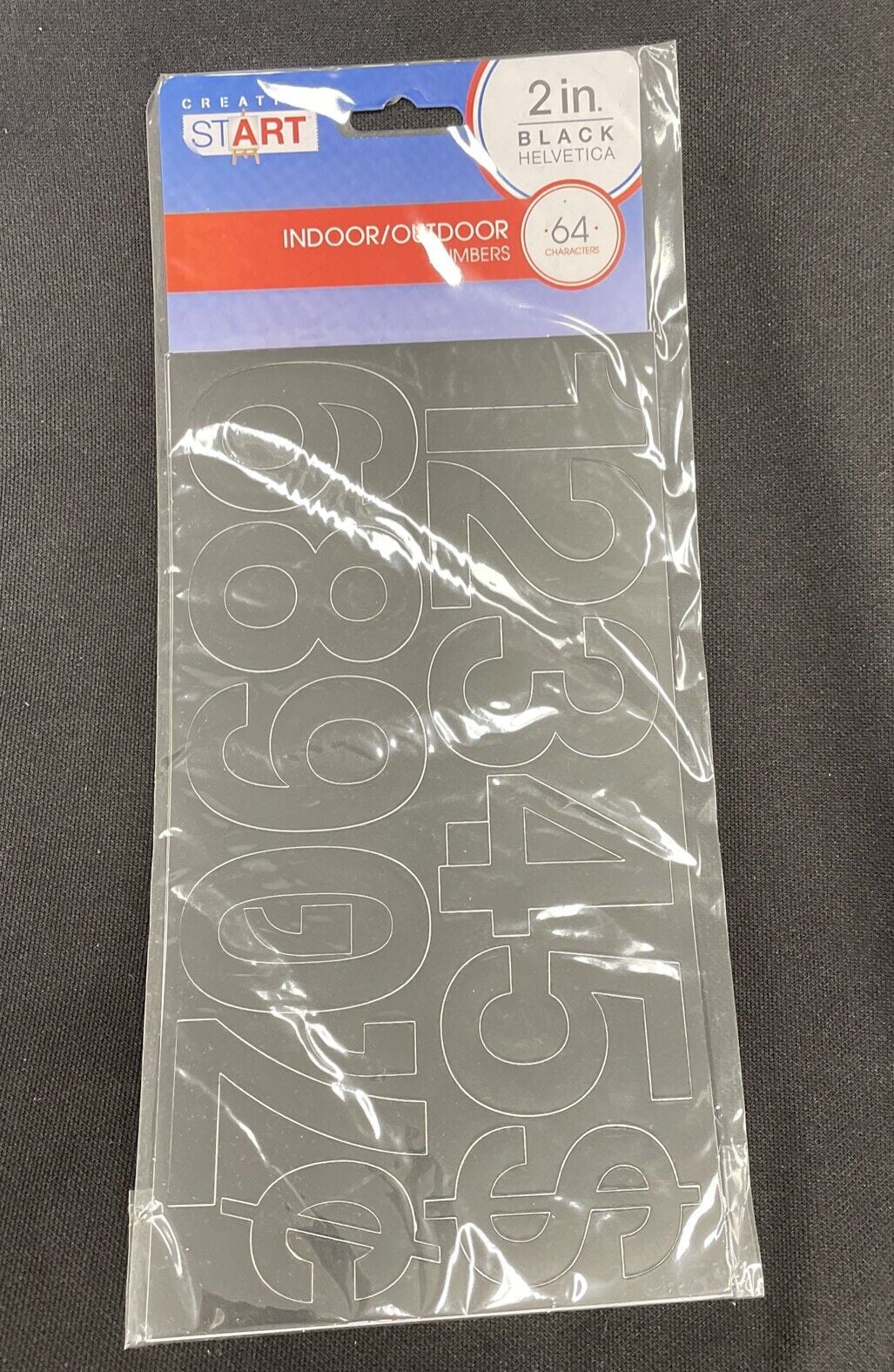 Creative Start Self-Adhesive Numbers & Symbols 2" Helvetica Black ...