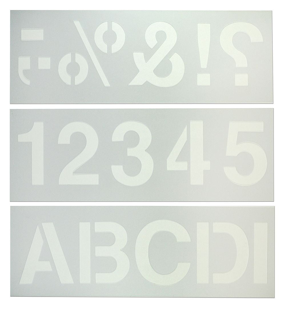 Creative Start® Stencil Kit, Reusable Plastic, Letters, Numbers and ...