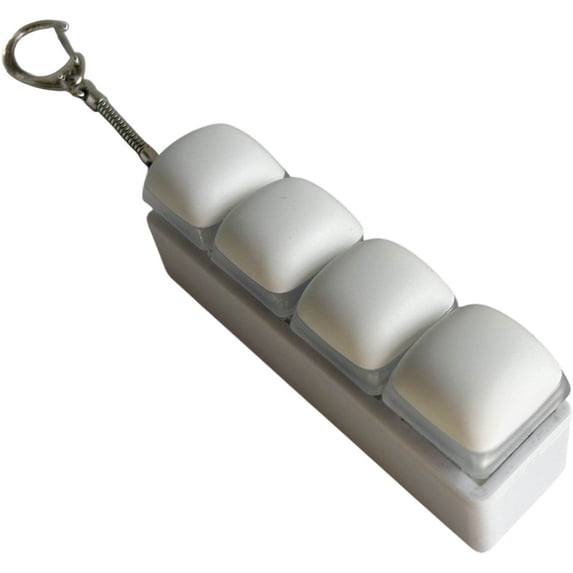 Creative Steamed Bun Shaped Keyboard Keychain 4 Button Decompression ...
