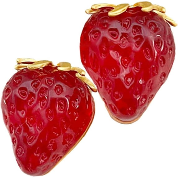 Creative Strawberry Earrings for Women Unique Cottagecore Fruit Studs ...