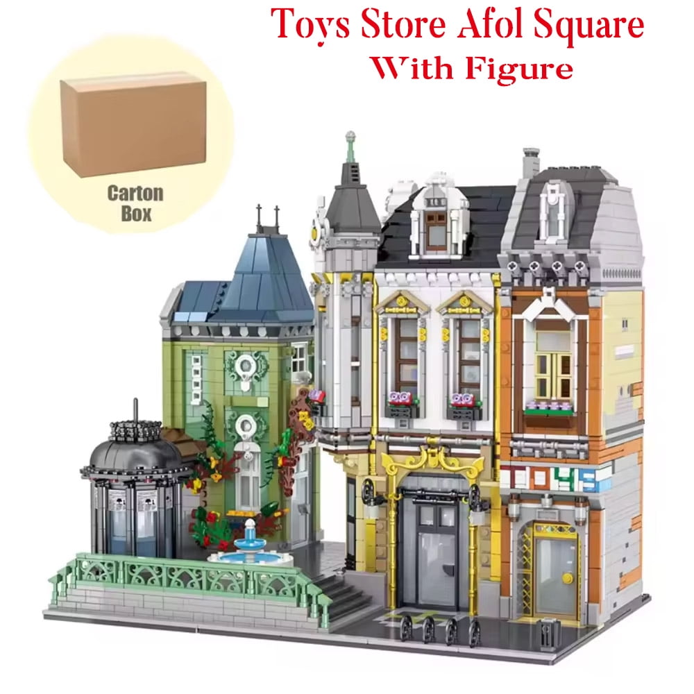 Creative Street View Toy Store Square Building Blocks Architecture ...