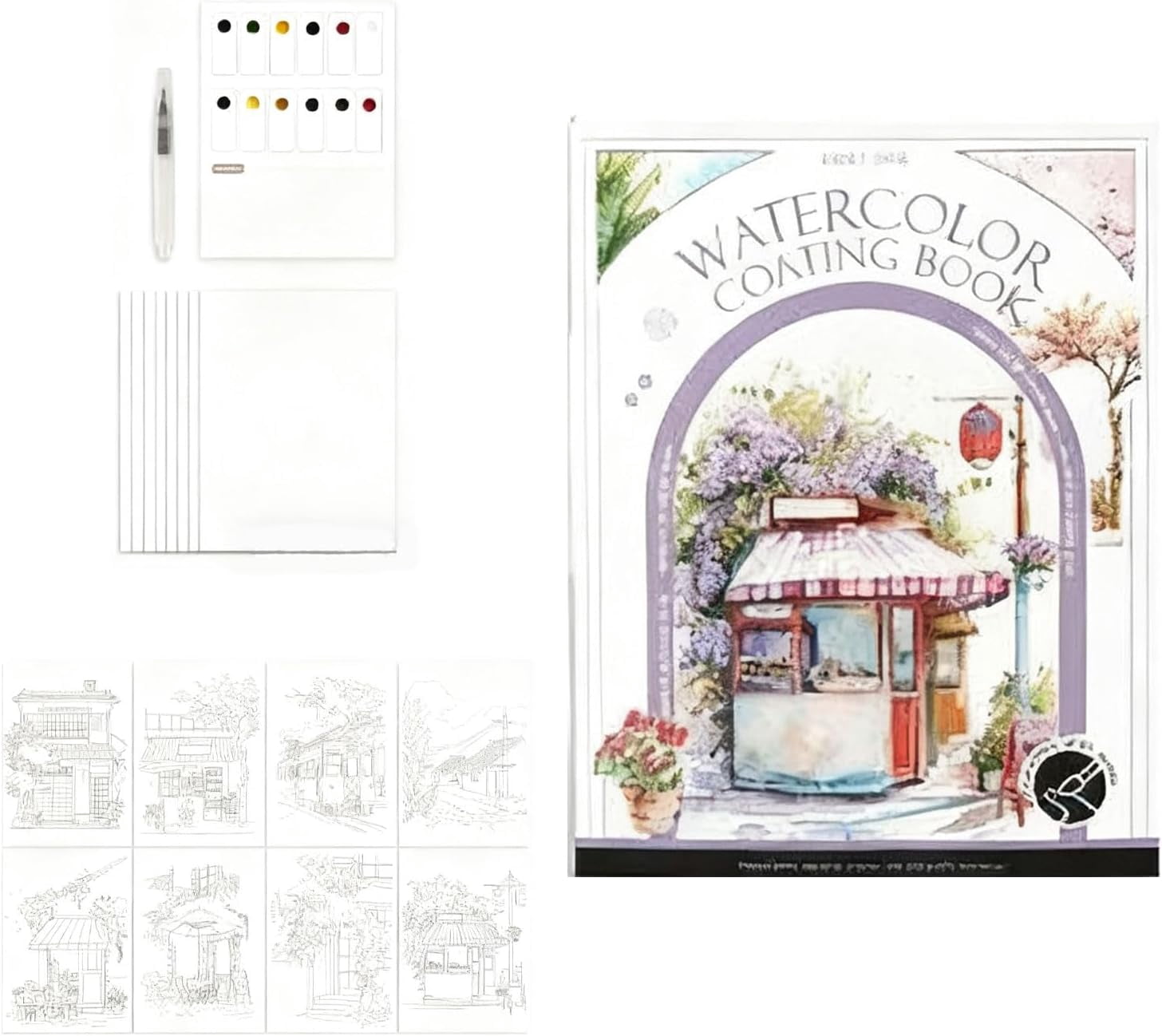 Creative Stress Relief Kit Watercolor Painting Art Set, Adult Three ...