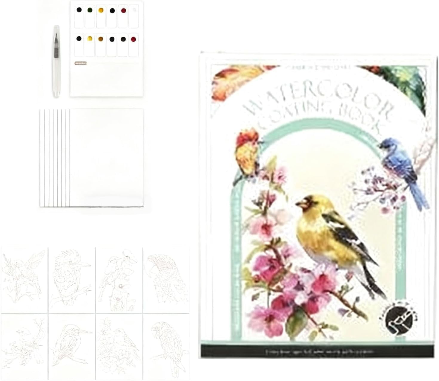 Creative Stress Relief Watercolor Kit, All-in-One Art Set for Adults ...
