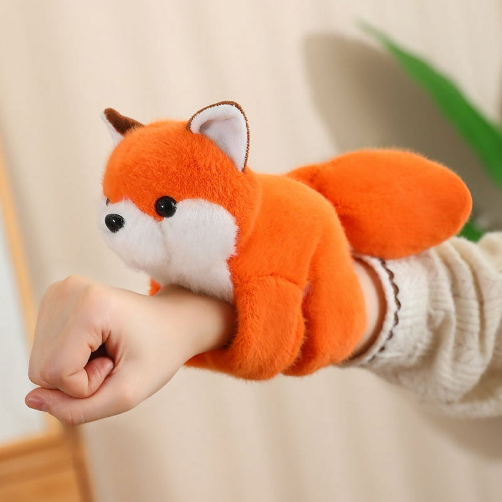 Creative Stuffed Animals Raccoon Fox Husky Cat Monkey Papa Circle Toy ...
