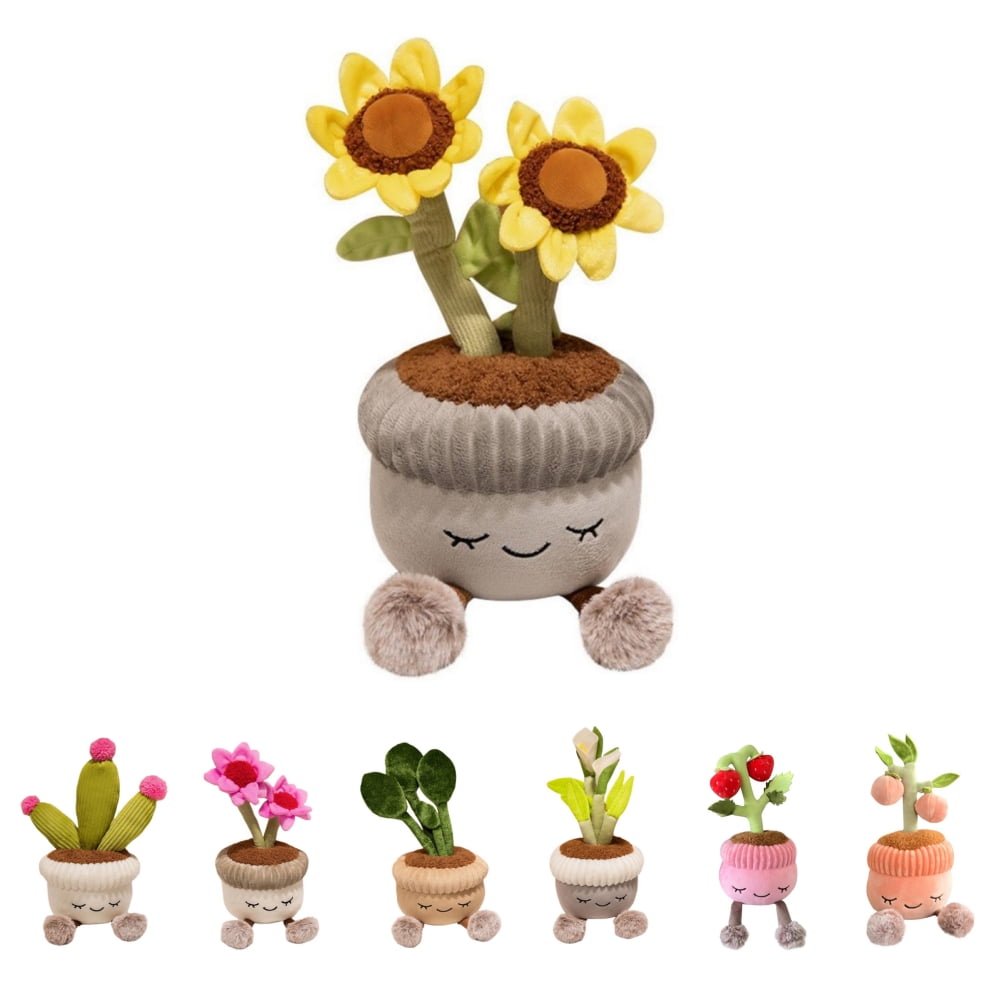 Creative Succulent Plush Toy Potted Plants, 11.8" Soft and Huggable ...