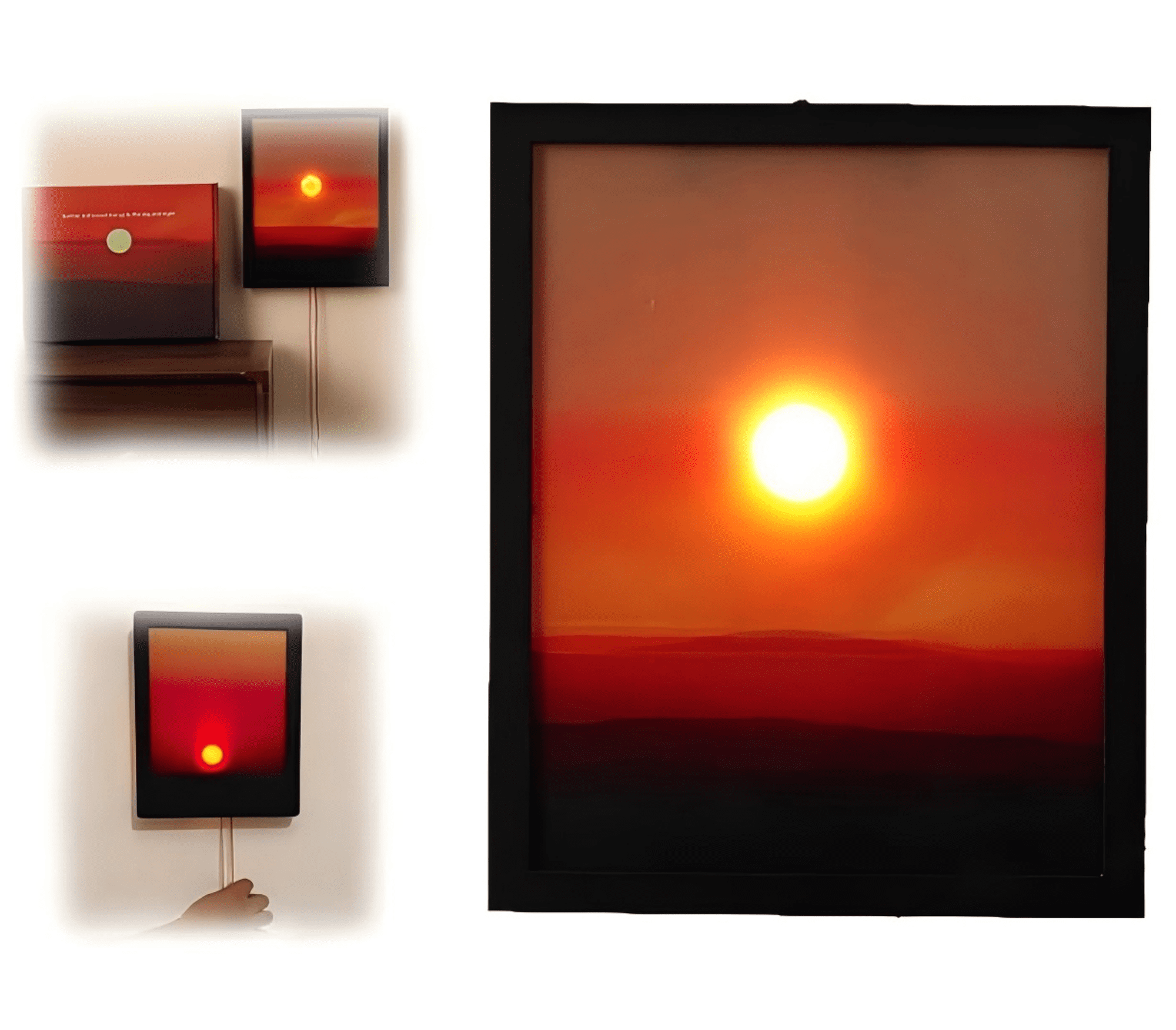 Creative Sunset Hand Pulled Night Light, Movable-Sunrise to Sunset ...