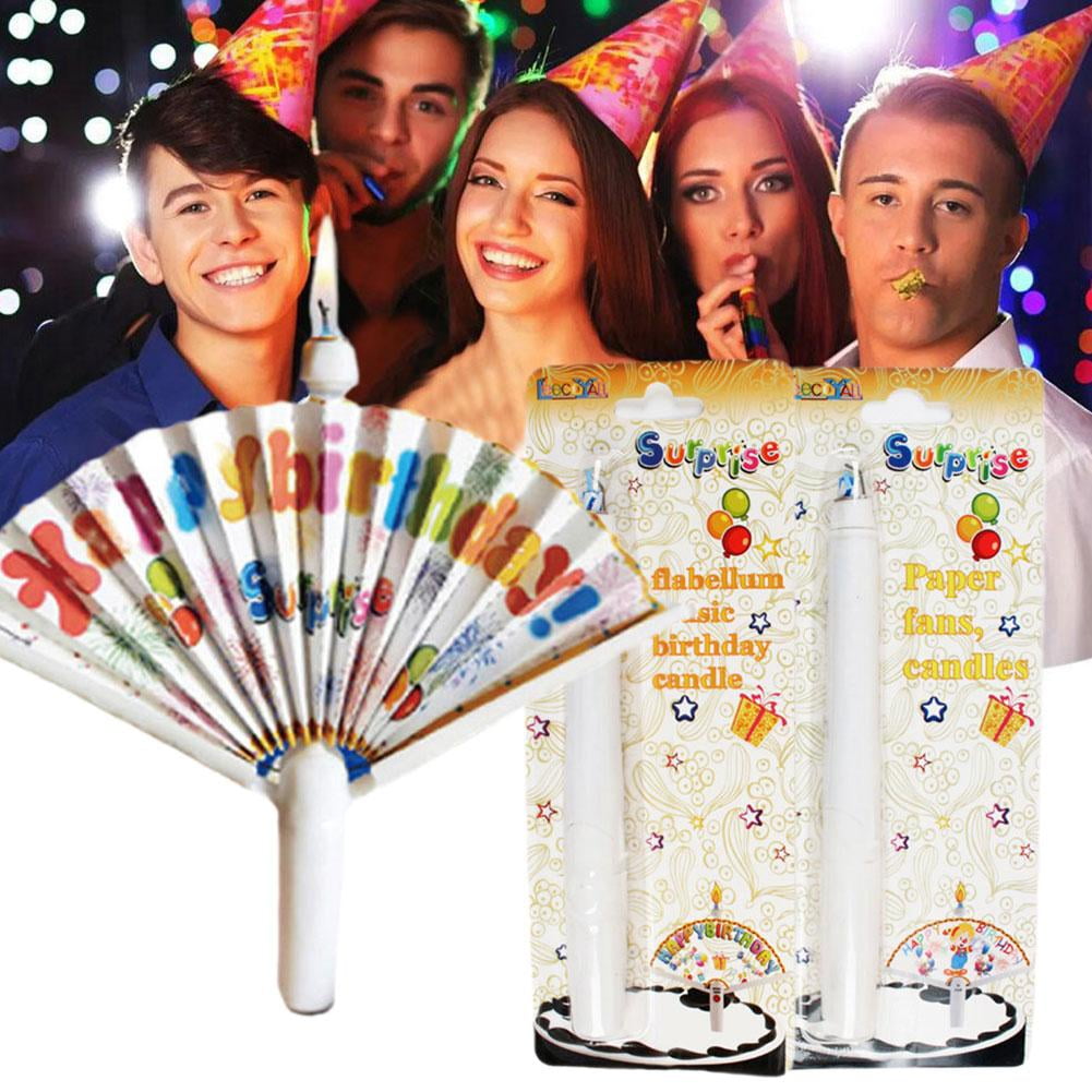 Creative Surprise Fan Birthday Candle Fan Cake Party P5E6 Baking ...