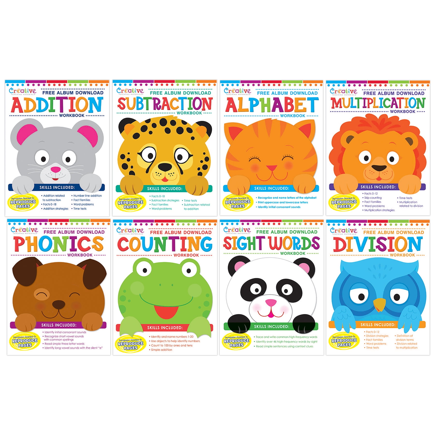 Creative Teaching Materials Skills Workbook Bundle, Set of 8 Books ...