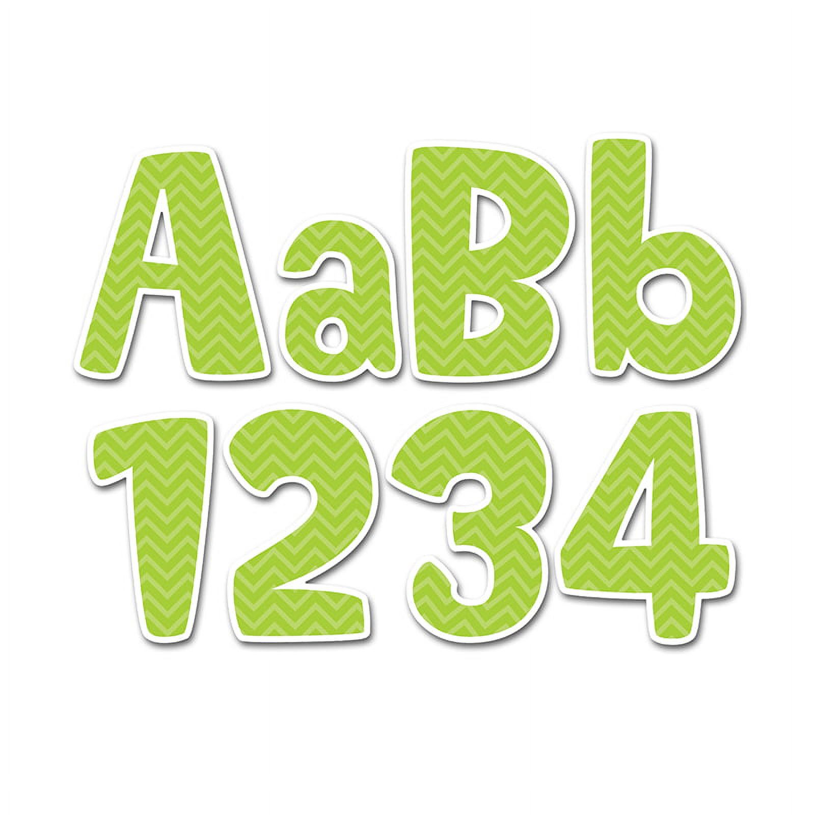 Creative Teaching Press® 4" Designer Letters, Lime Green Chevron, Pack ...