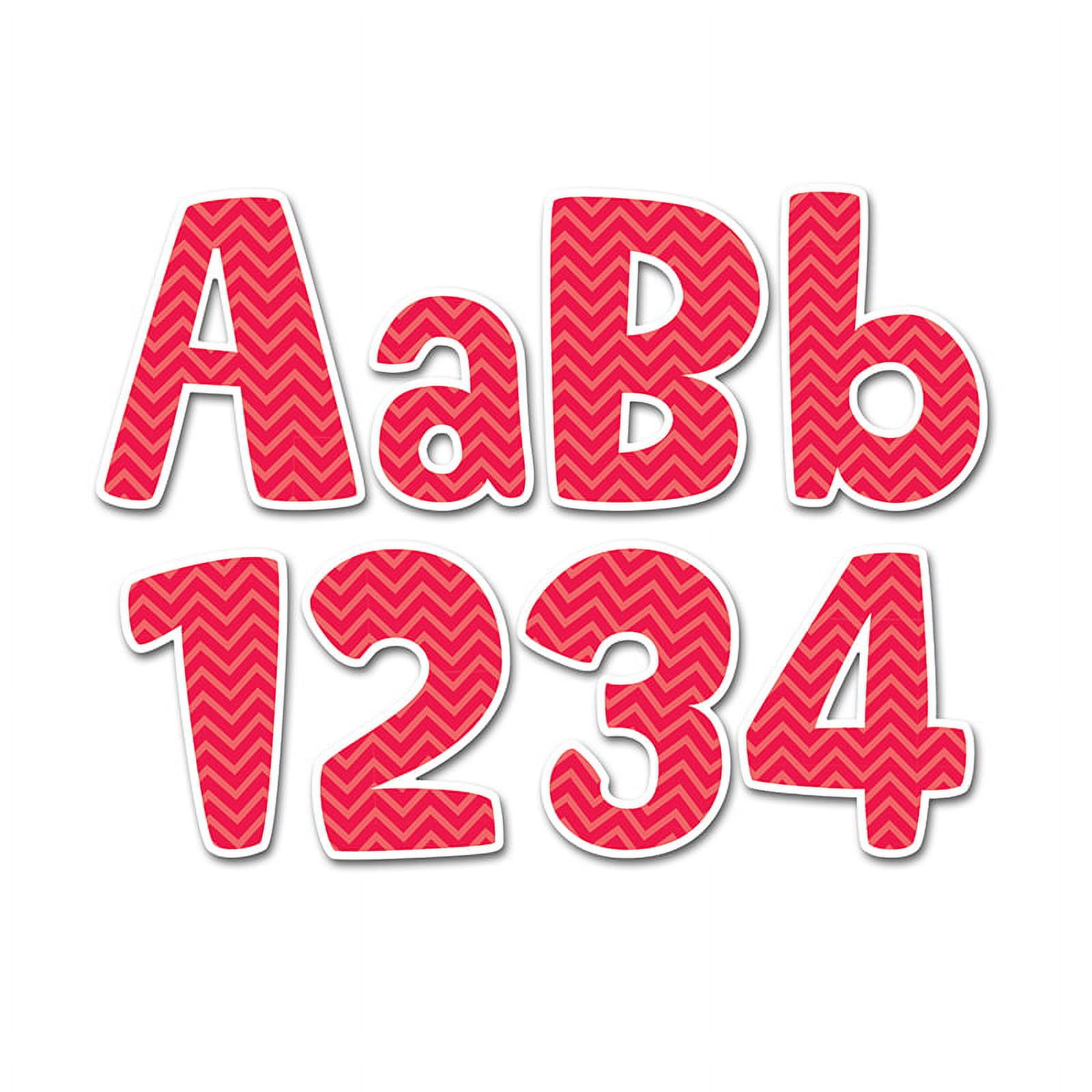 Creative Teaching Press® 4" Designer Letters, Poppy Red Chevron, Pack ...