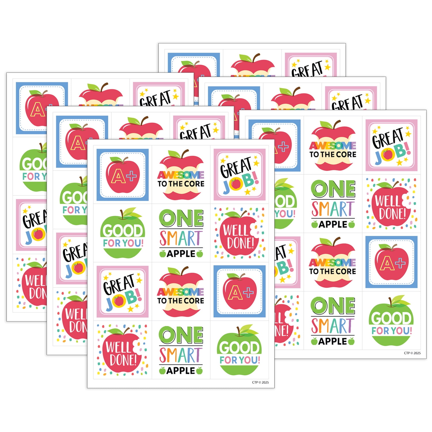 Creative Teaching Press Apple Time Apple Reward Stickers, 60 Per Pack ...