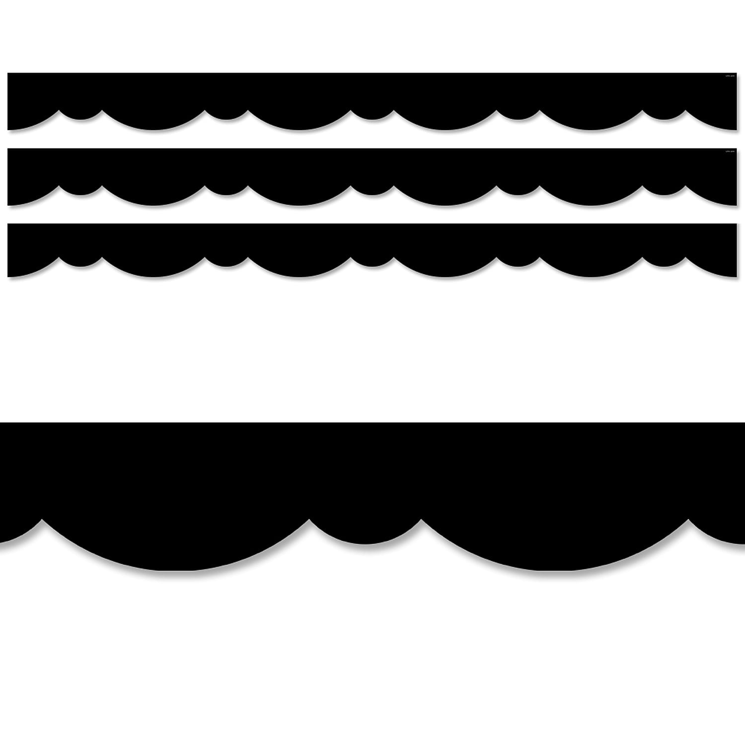 Creative Teaching Press CTP10457-3 35 ft. Black Stylish Scallops Border ...