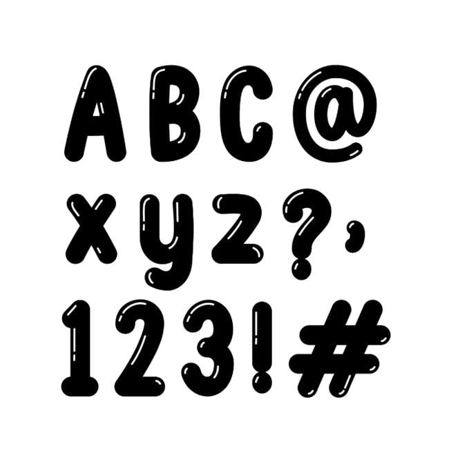 The Number 1 In Bubble Letters