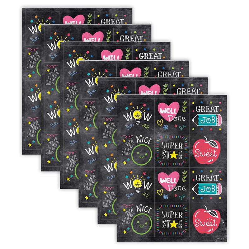 Creative Teaching Press Chalk It Up! Colorful Chalk Reward Stickers, 60 ...