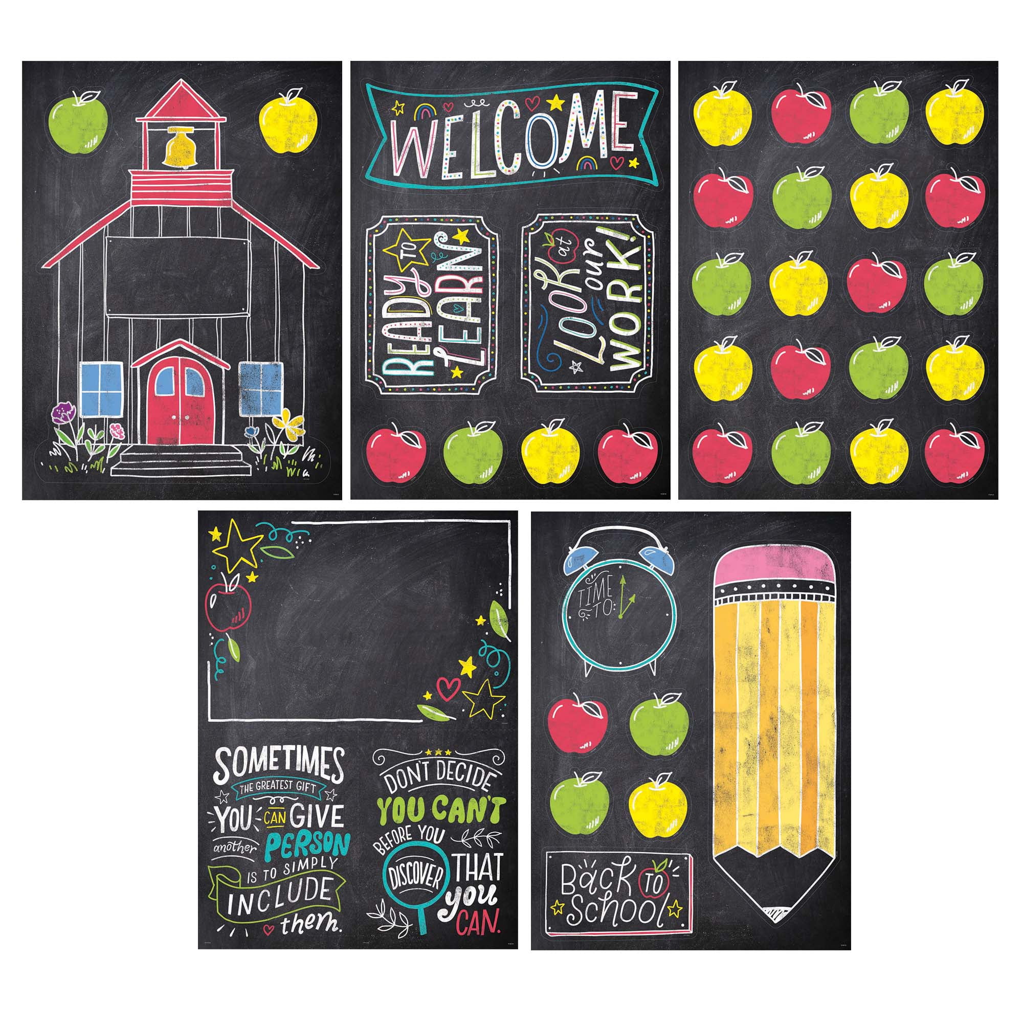 Creative Teaching Press Chalk It Up! School Time Fun Bulletin Board Set ...