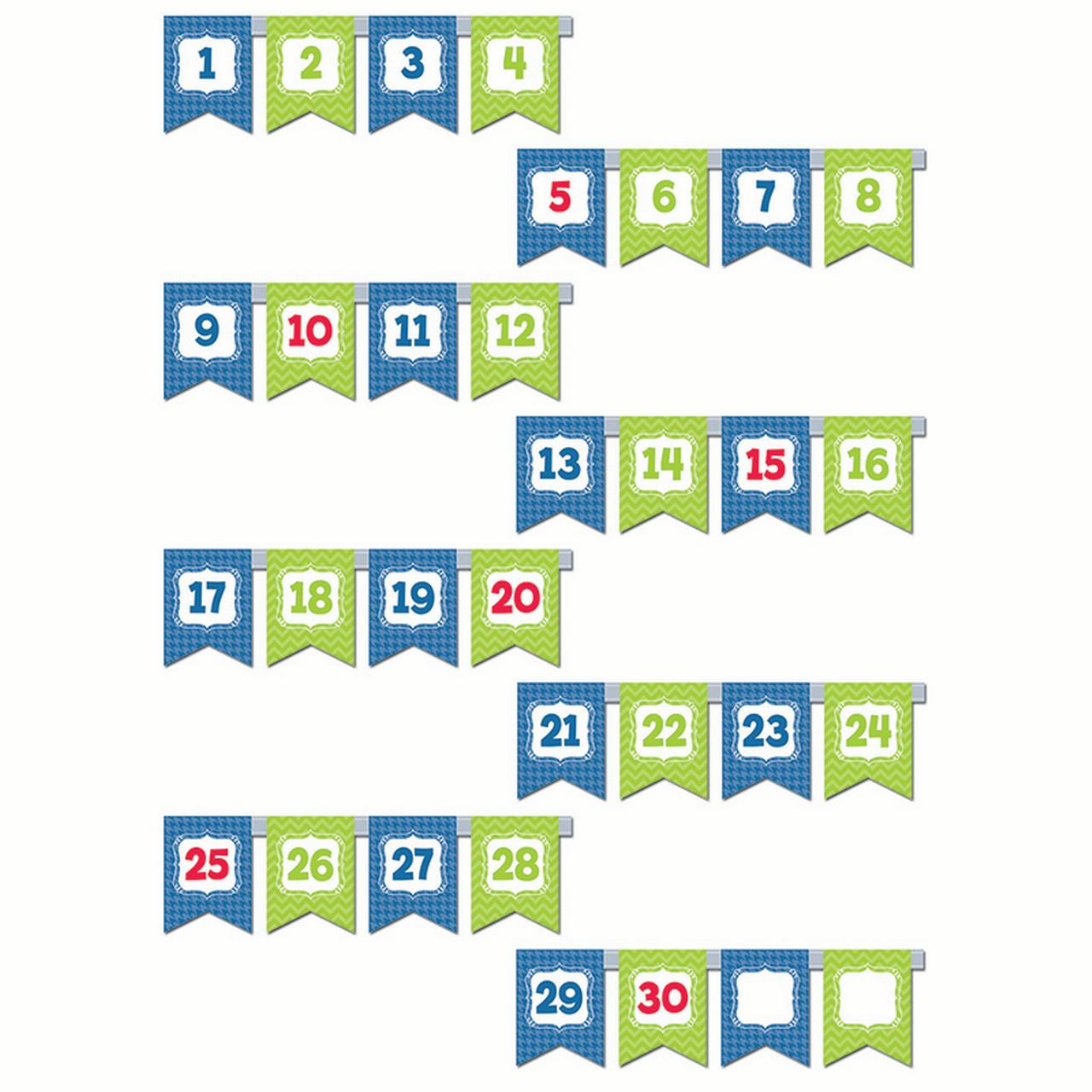 Creative Teaching Press® Chevron Collection Pennants And Number Line ...