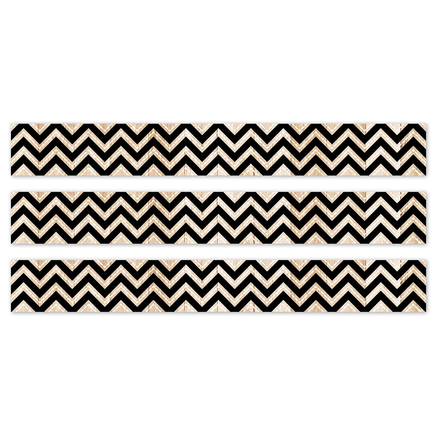 Creative Teaching Press Core Decor Black and Wood Chevron EZ Border, 48 ...
