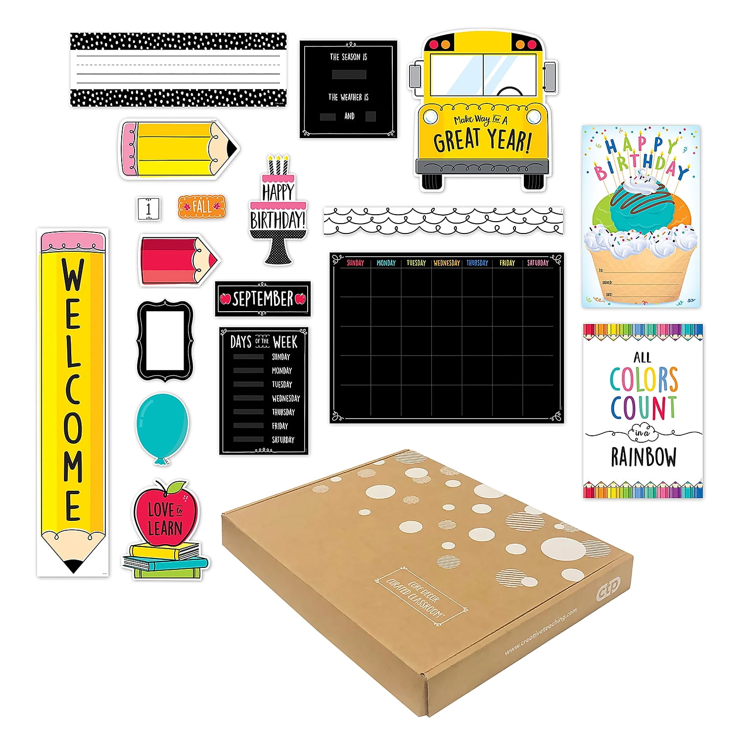 Creative Teaching Press Core Decor Polka Dot Bulletin Board Decorations ...