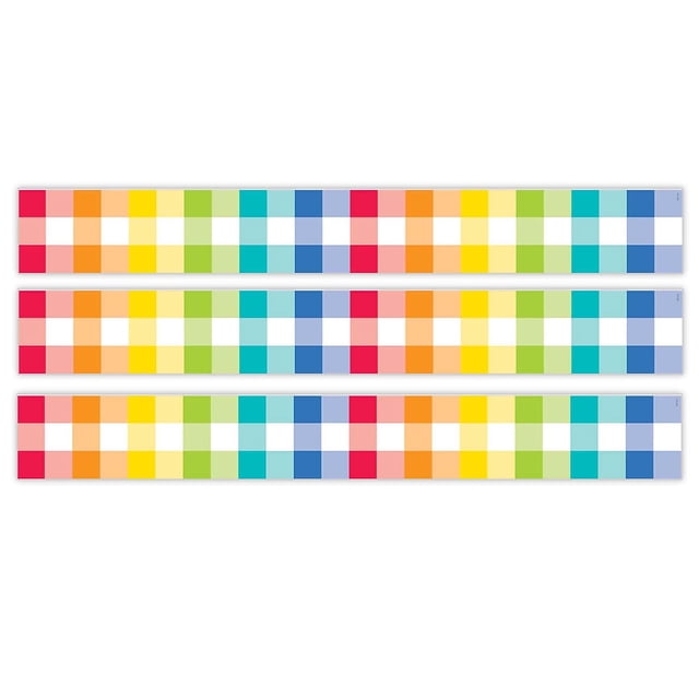 Creative Teaching Press Core Decor Rainbow Buffalo Check EZ Border, 48 ...