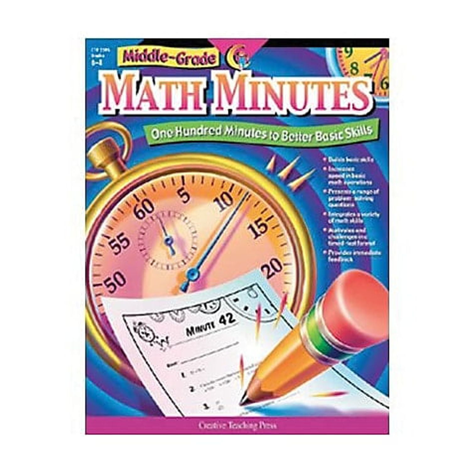 Creative Teaching Press Ctp2595 Middle-Grade Math Minutes Gr. 6-8 ...