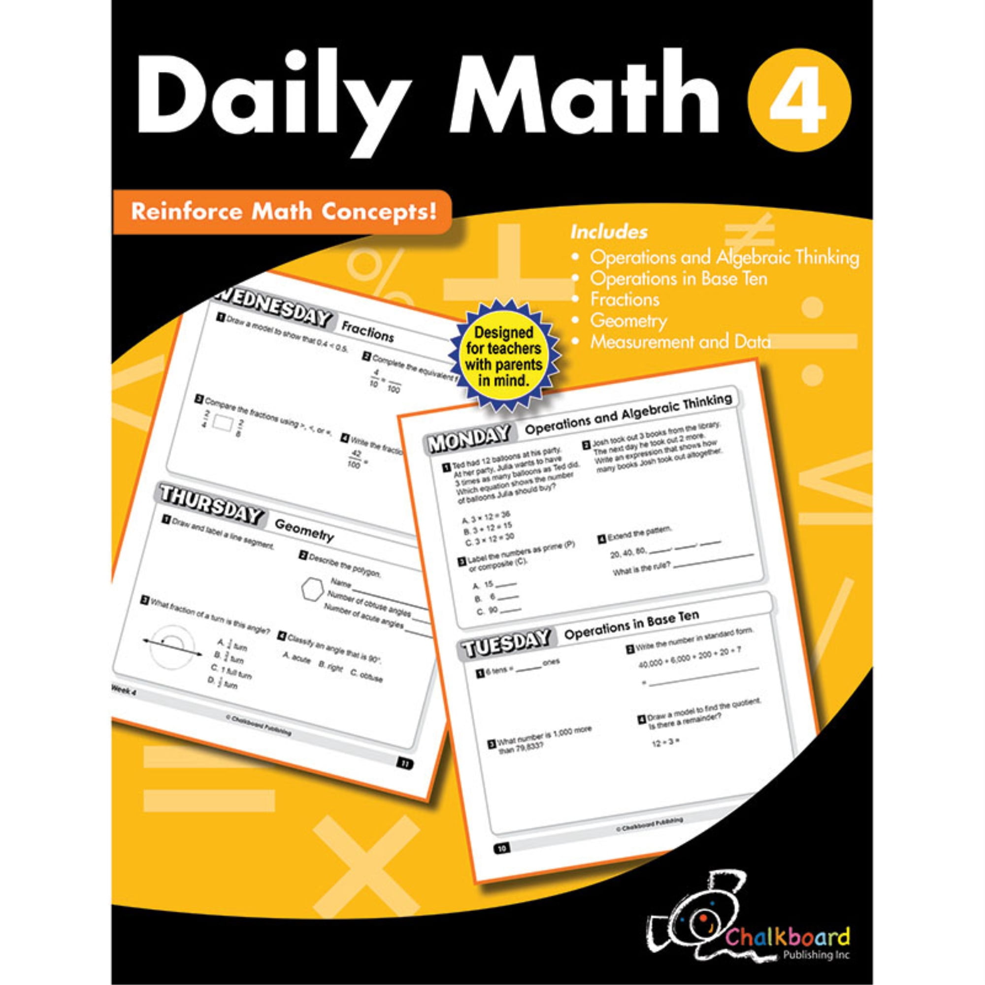 Creative Teaching Press Daily Math Workbook, Grade 4 - Walmart.com
