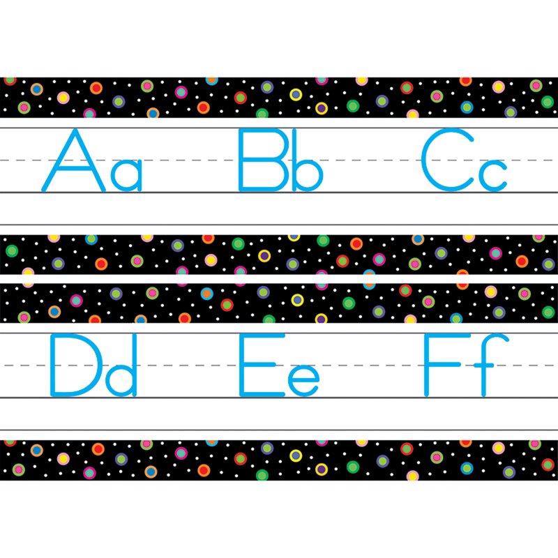 Creative Teaching Press Dots On Black Alphabet Bulletin Board Set ...