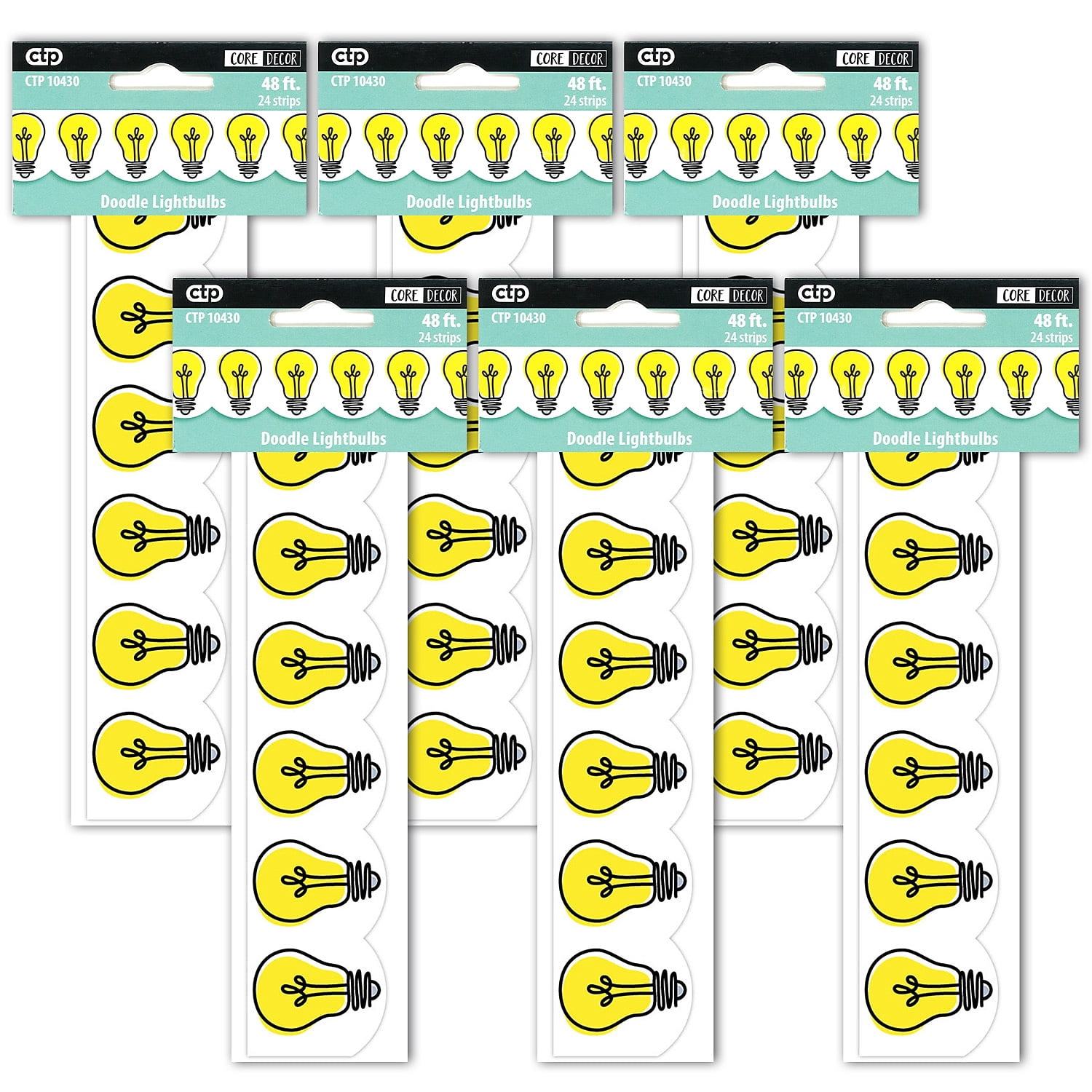 Creative Teaching Press EZ Border 3" x 48' Black/Yellow Doodle ...
