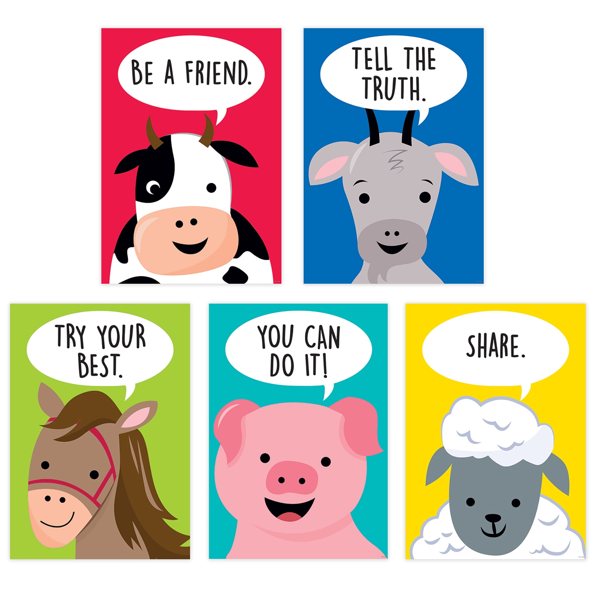 Creative Teaching Press Farm Friends Inspire U 5-Poster Pack - Walmart.com