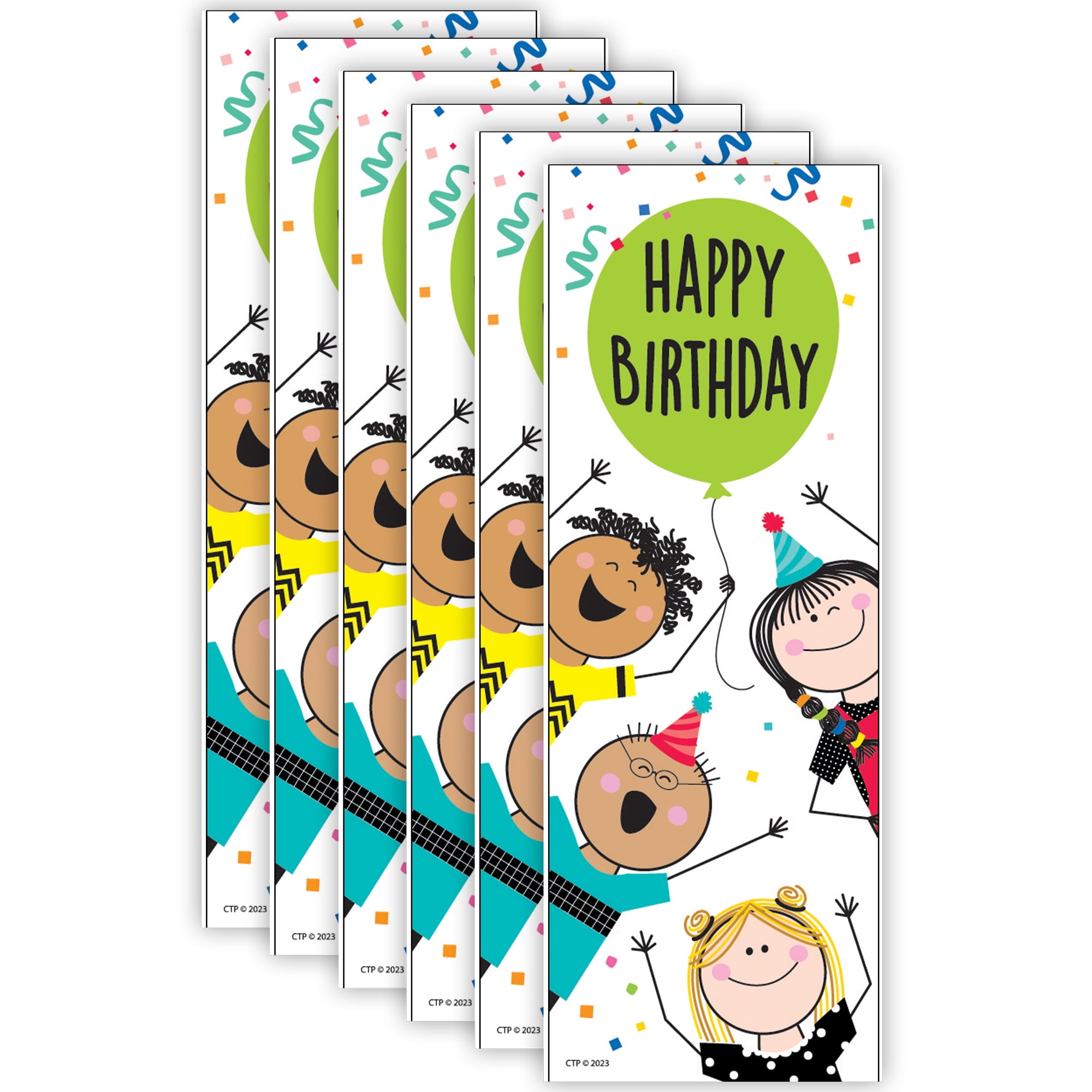 Creative Teaching Press Happy Birthday Bookmark, 30 Per Pack, 6 Packs ...