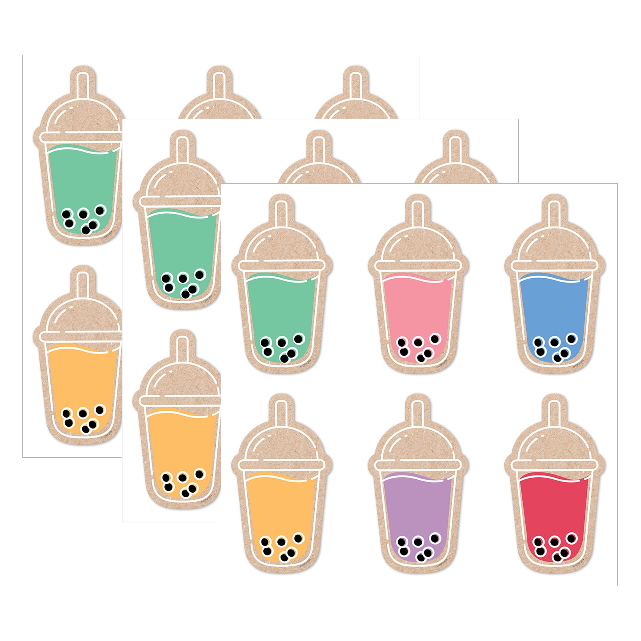 Creative Teaching Press Krafty Pop! Boba Cups 6" Designer Cut-Outs, 36 ...
