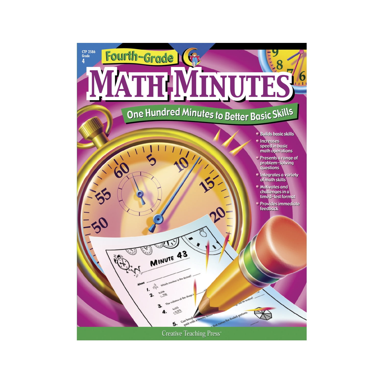 Creative Teaching Press Math Minutes, Grade 4 - Walmart.com