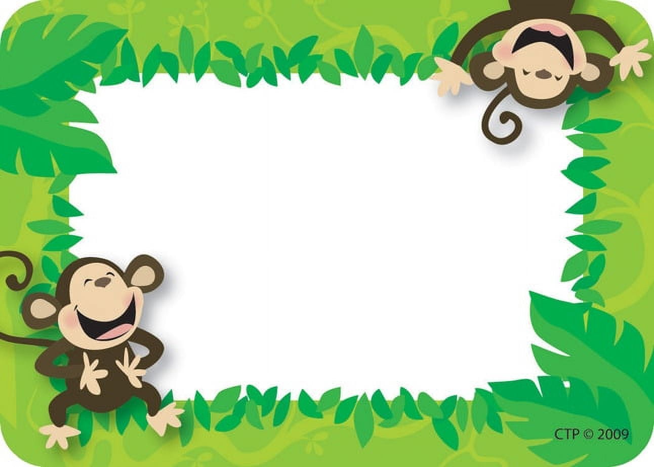 Creative Teaching Press Monkey Name Tags, 3-1/2 x 2-1/2 Inches, Pack of ...