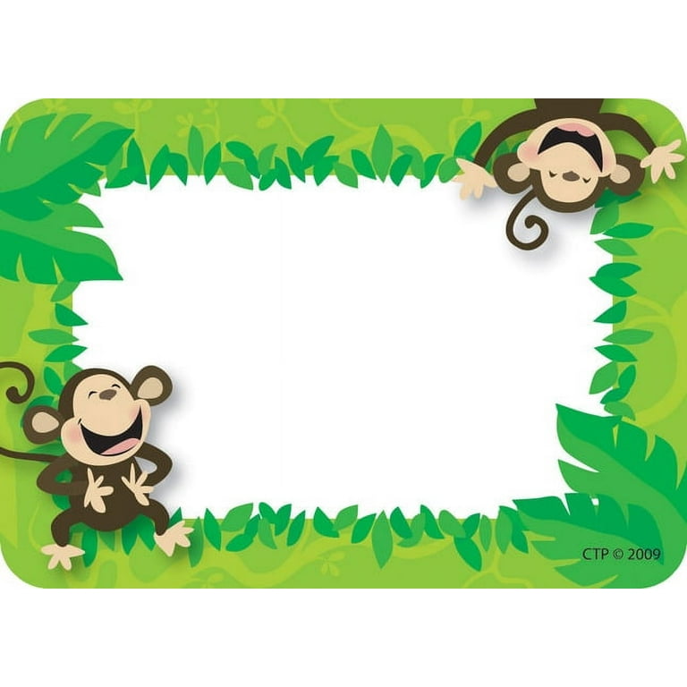Printable Monkey Name Tags Gorilla Lapbook Homeschool Share