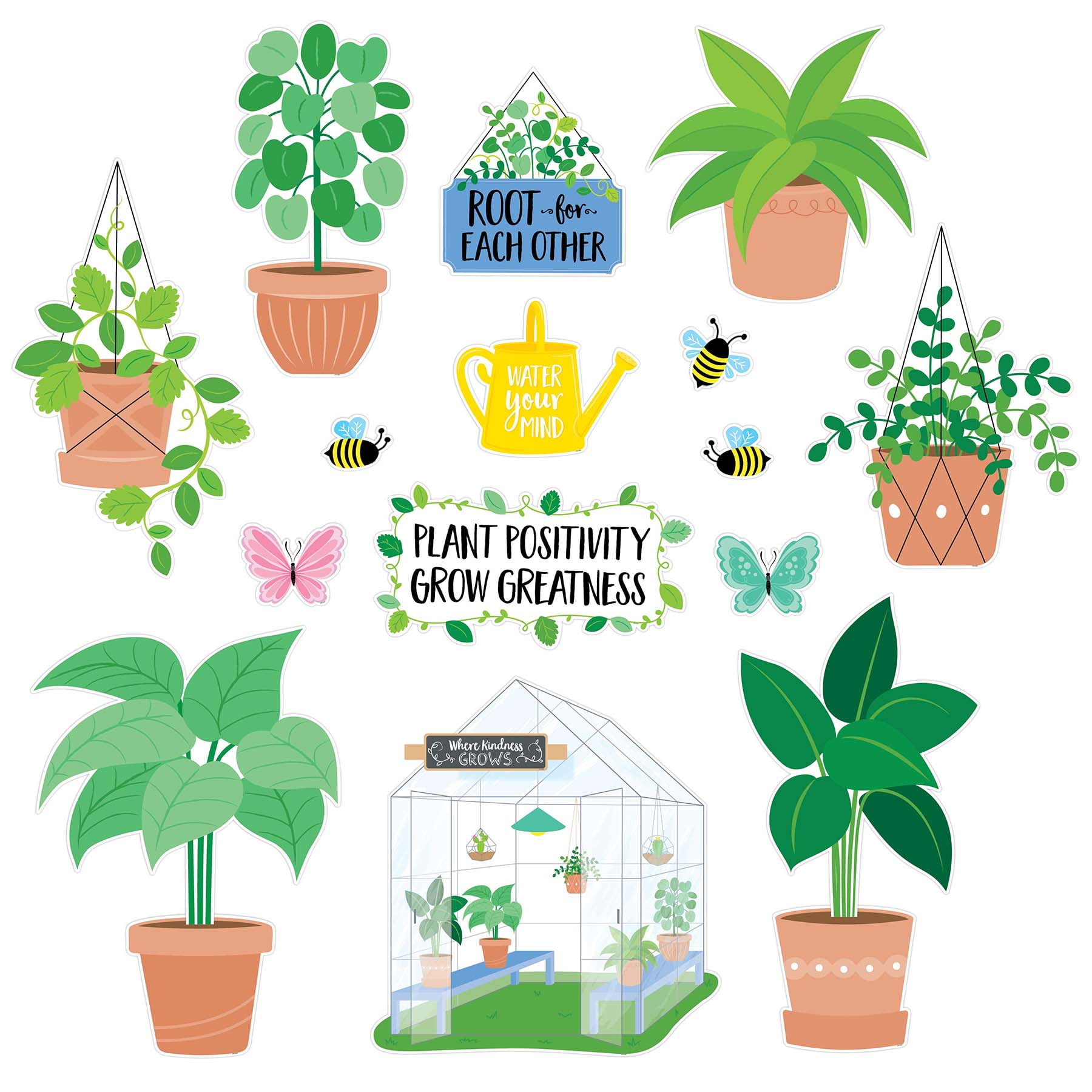 Creative Teaching Press Positively Plants Plant Positive Bulletin Board ...