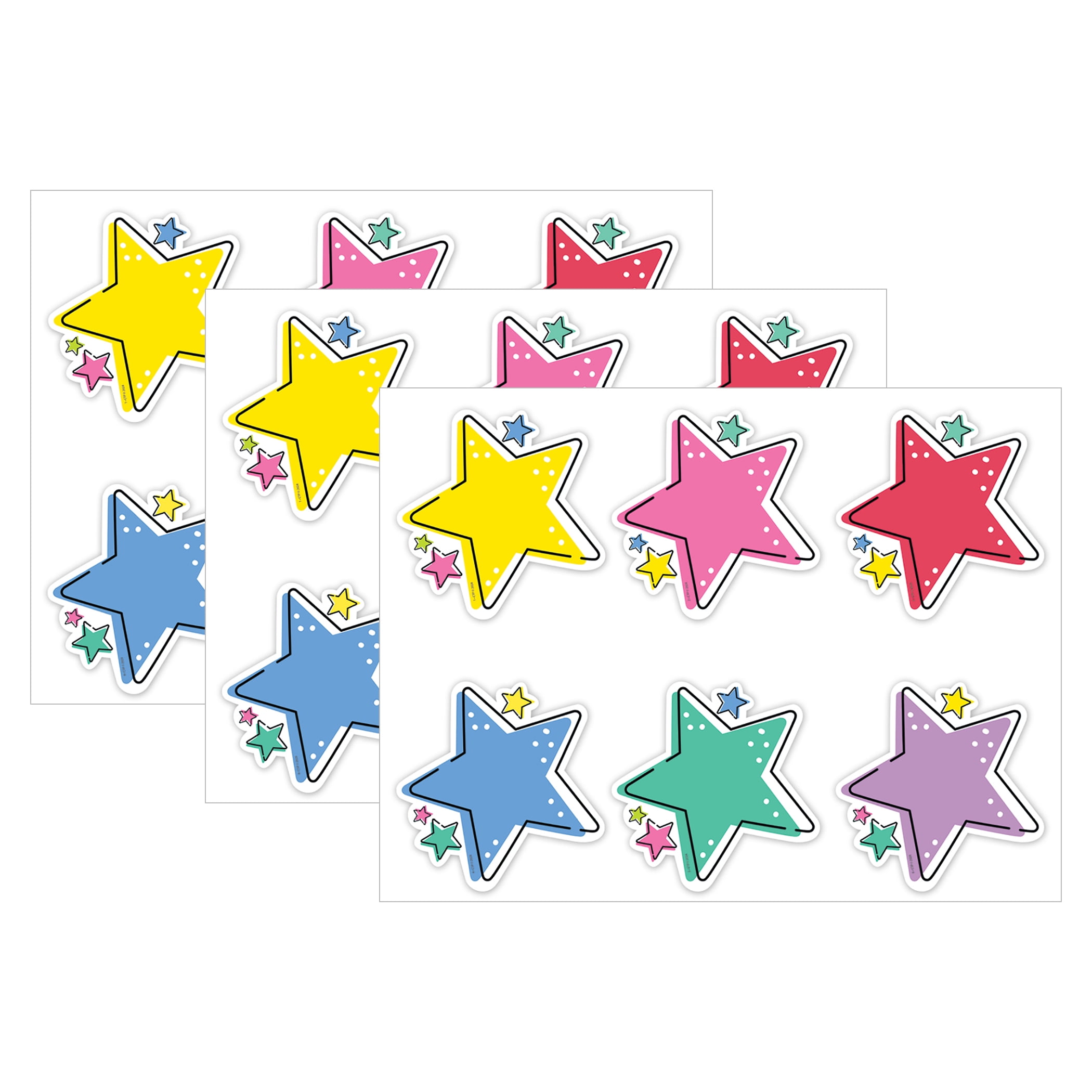 Creative Teaching Press Star Bright Stars 6" Designer Cut-Outs, 36 Per ...