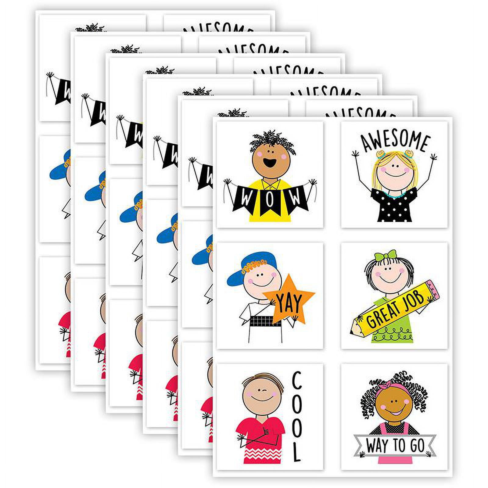 Creative Teaching Press Stick Kids Rewards Stickers, 1-1/2", 60 Per ...