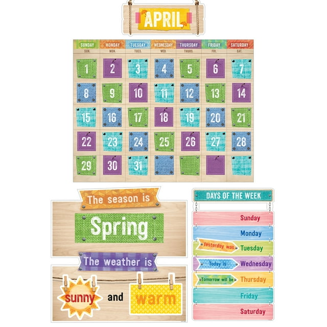 Creative Teaching Press Upcycle Style Calendar Set Bulletin Board ...