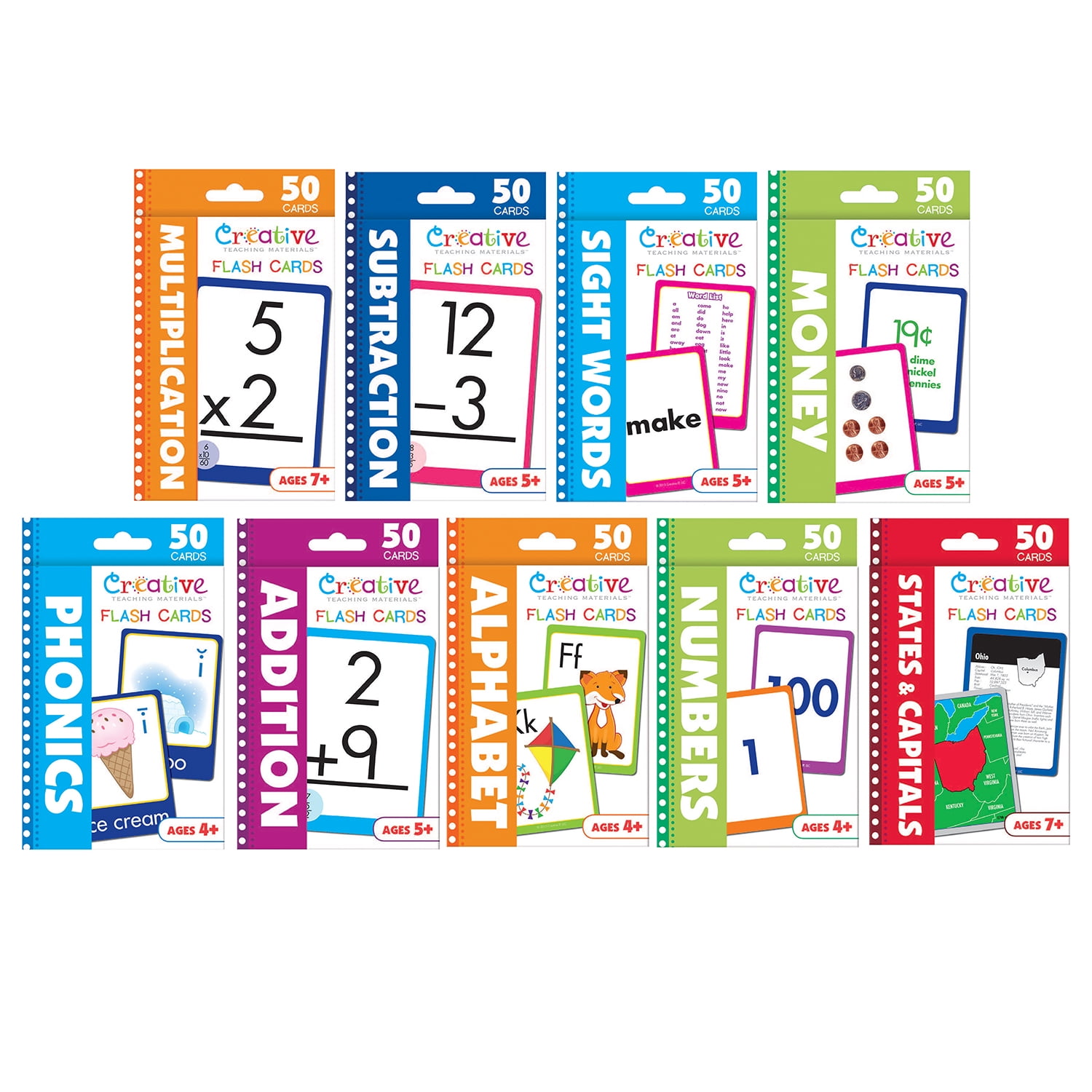 Creative Teaching Materials Ultimate Flashcards Bundle, Set of 9 Packs ...