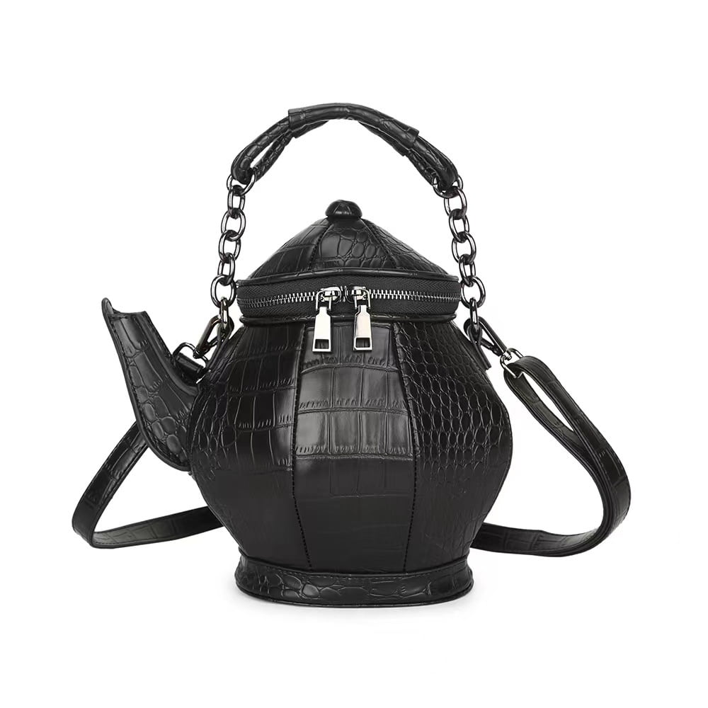 Creative Teapot Shaped Handbag Gothic Pattern Crossbody Bag Gift Top ...