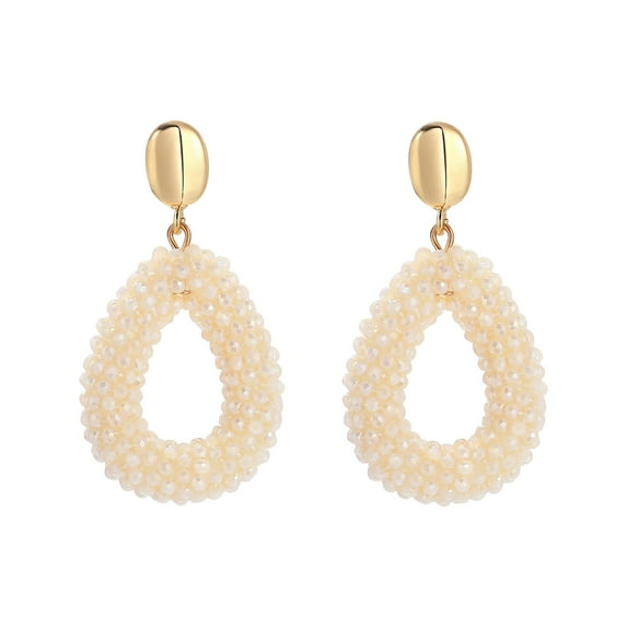 Creative Teardrop Shape Drops Earrings Artificial Crystal Bohemian Ear ...