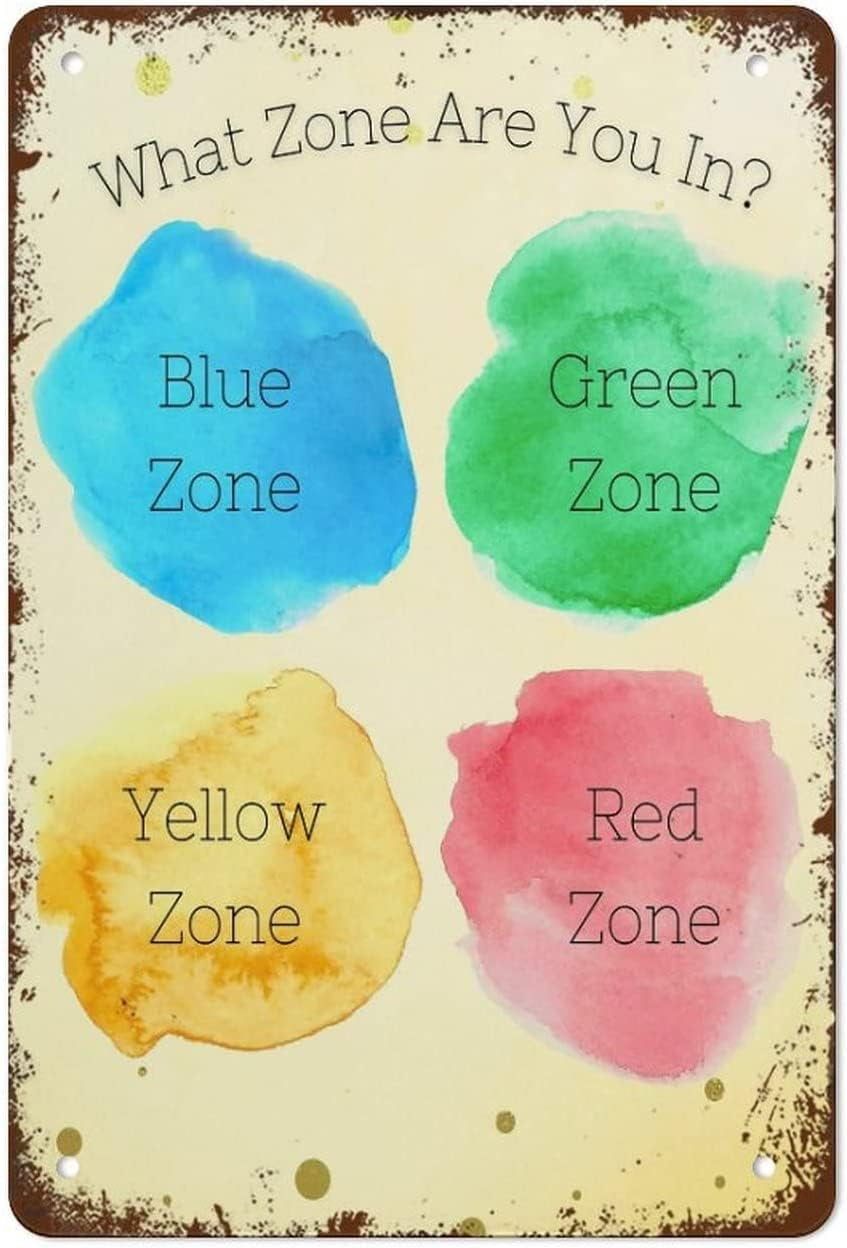 Creative Tin Sign What Zone Are You Digital Metal Tin Sign Zones Of