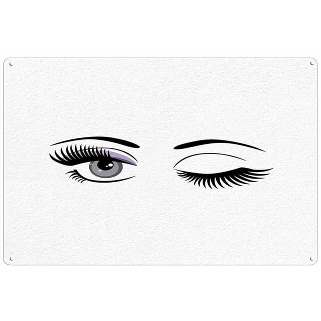 Creative Tin Signs Beautiful Woman Eyes Antique Tin Sign Rustic Wall ...